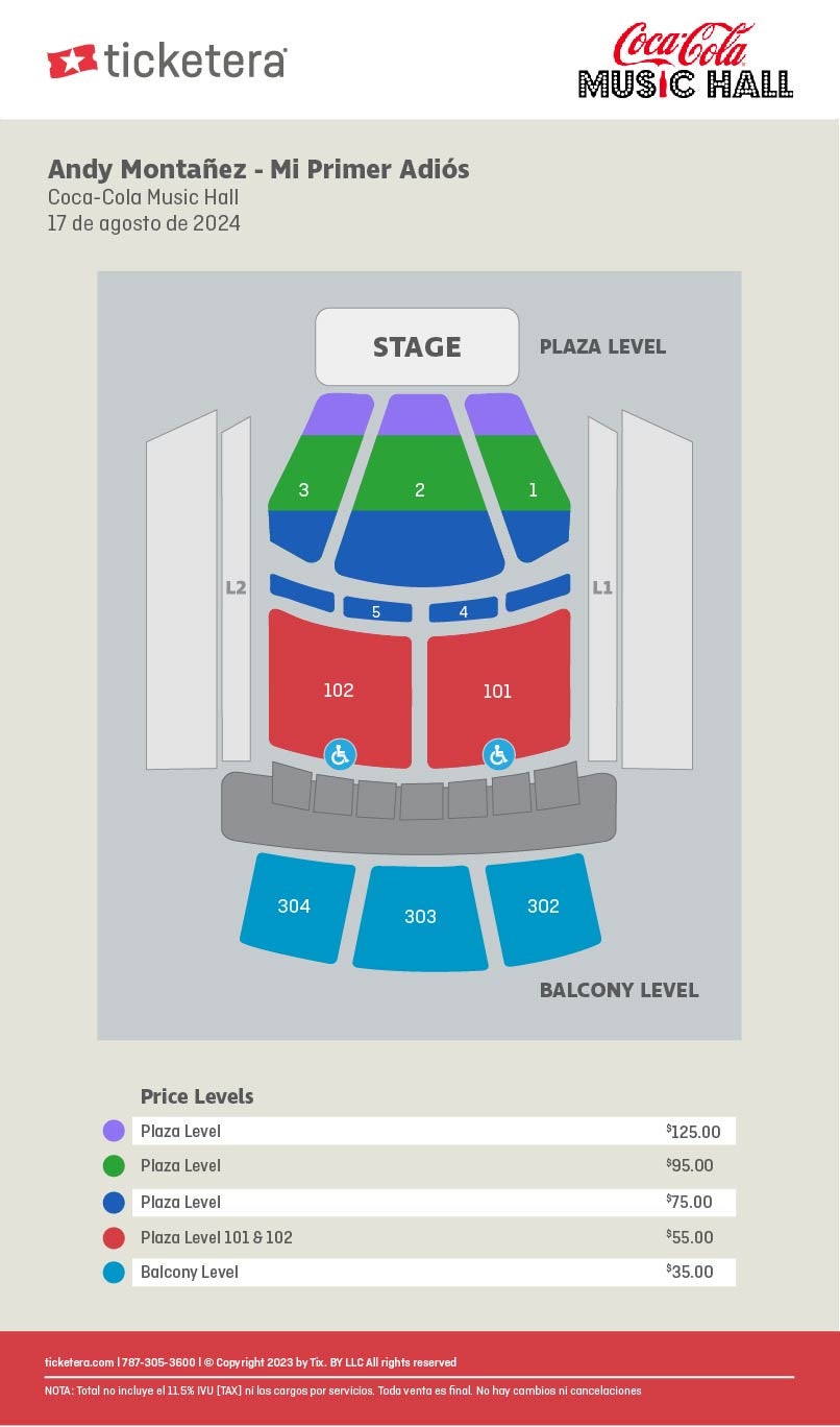Seating Charts | Coca-Cola Music Hall