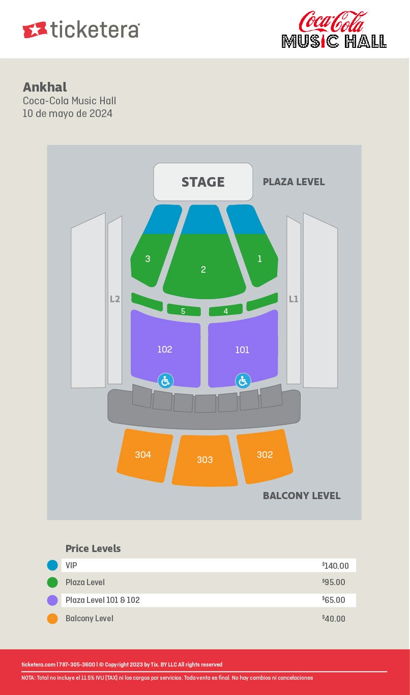 Seating Charts | Coca-Cola Music Hall