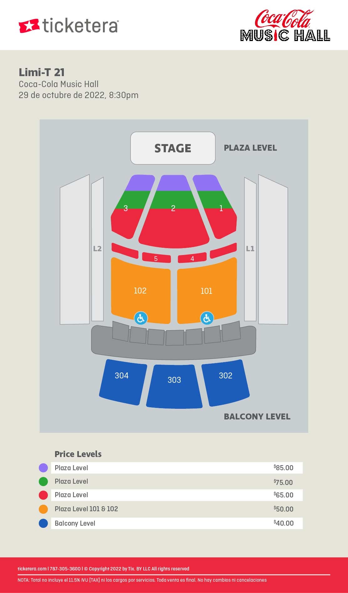Seating Charts | Coca-Cola Music Hall