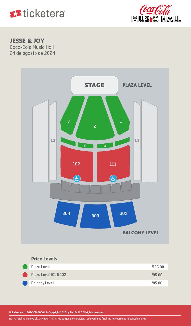Seating Charts | Coca-Cola Music Hall
