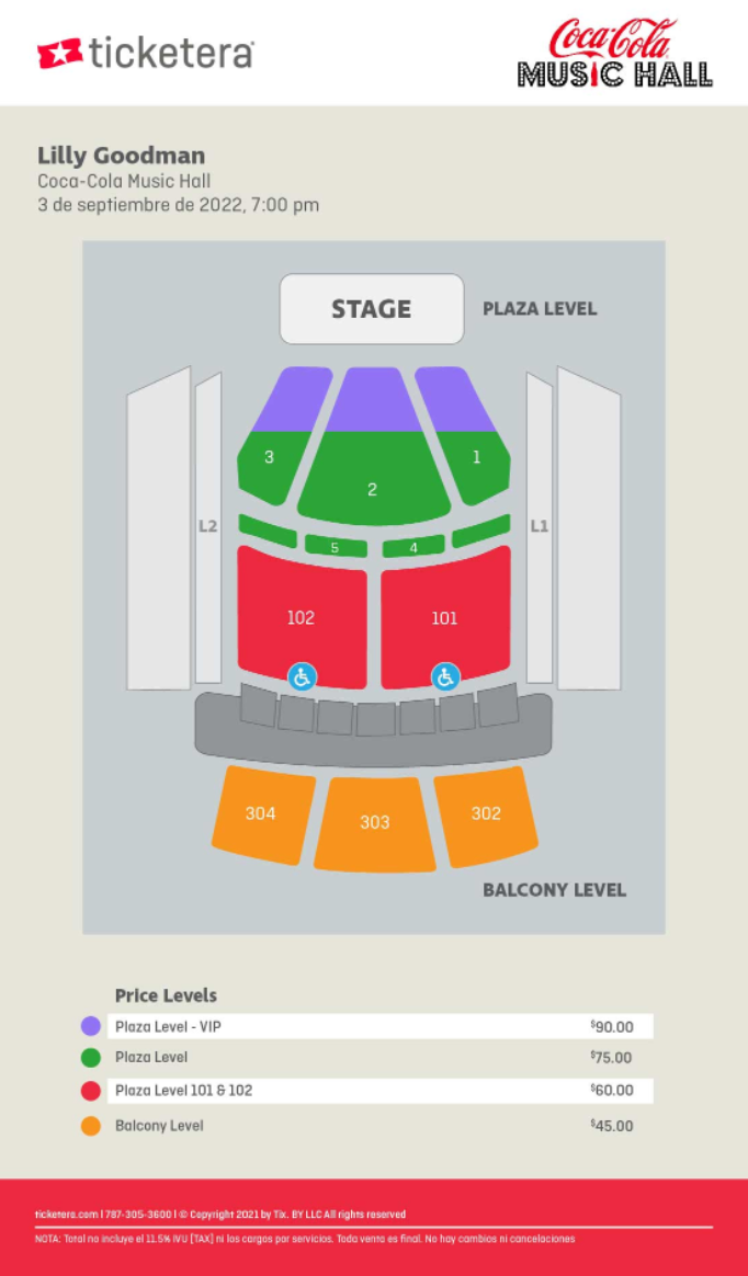 Seating Charts | Coca-Cola Music Hall