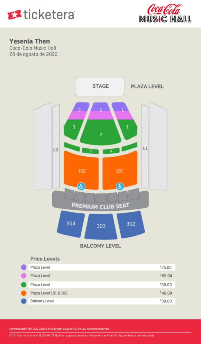 Seating Charts | Coca-Cola Music Hall